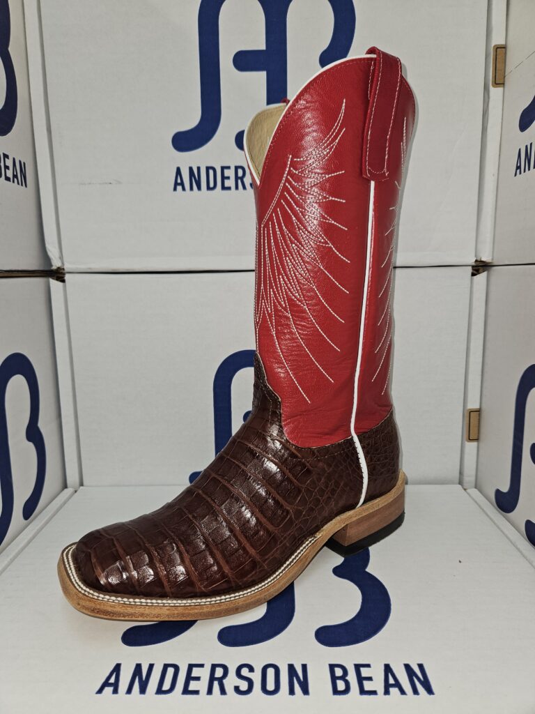Anderson Bean S3014 Tobacco Caiman Crocodile Belly - Little Joe's Boots