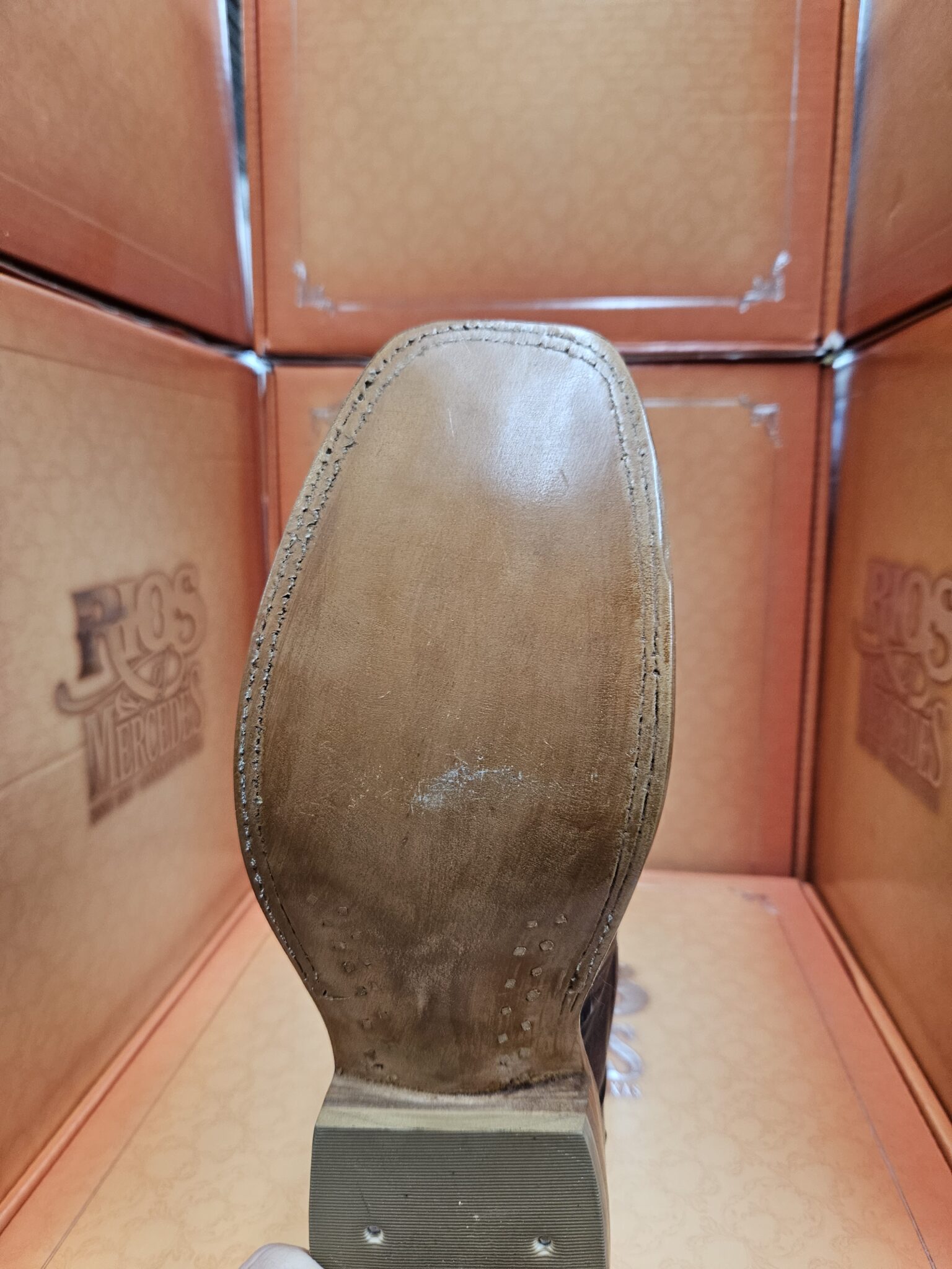 Rios of Mercedes R9014 Nicotine FQ Ostrich - Little Joe's Boots