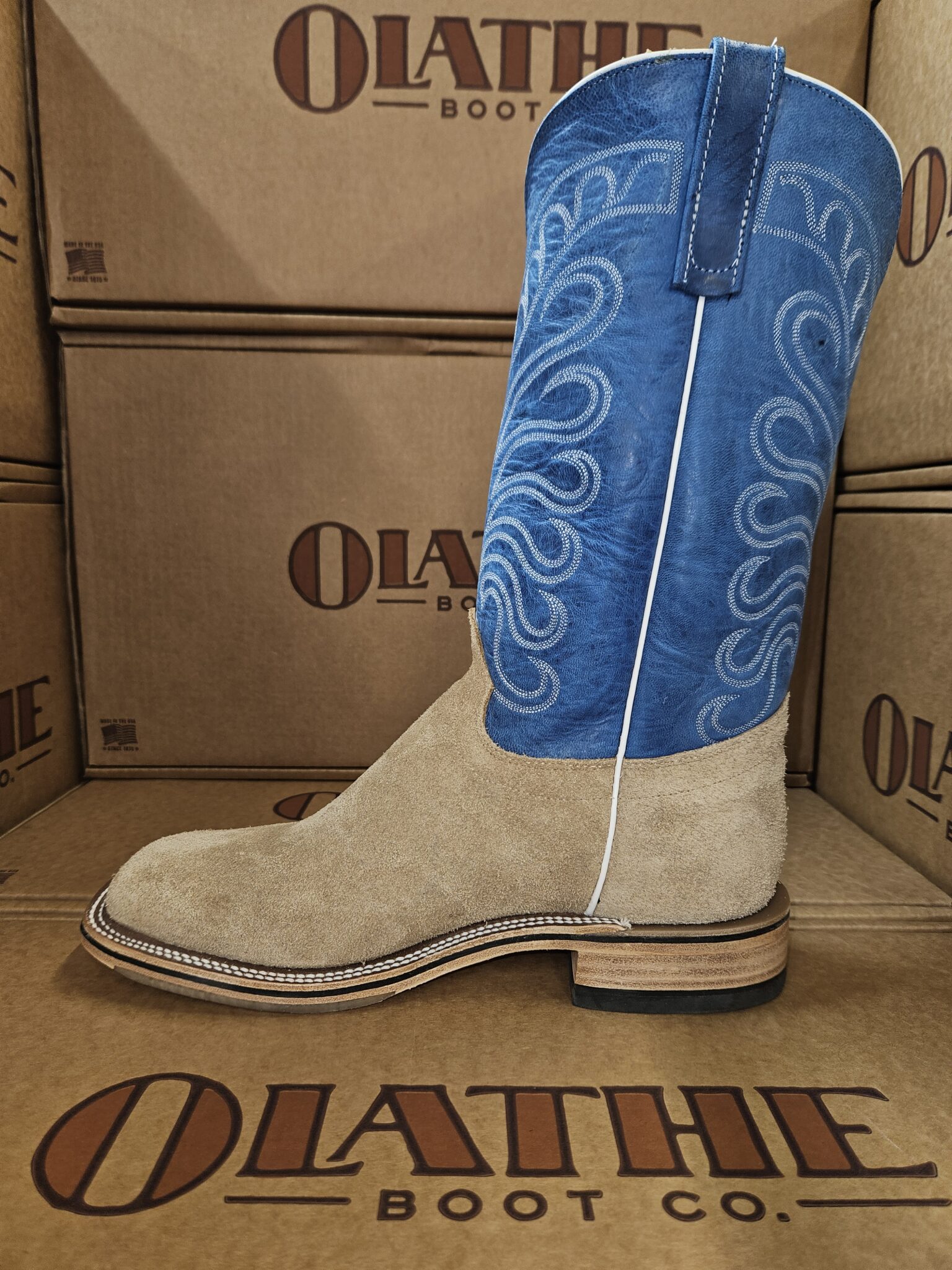 Olathe CB7 Beeswax Mesquite Reverse - Little Joe's Boots