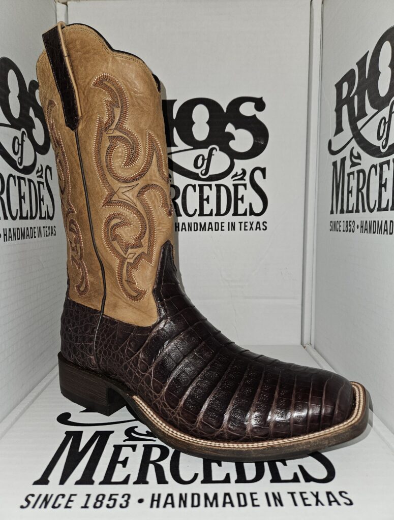 Rios of Mercedes R9018 Chocolate Caiman Belly - Little Joe's Boots
